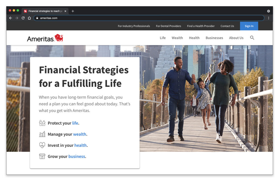 Ameritas.com Navigation and Homepage Updates - Ameritas